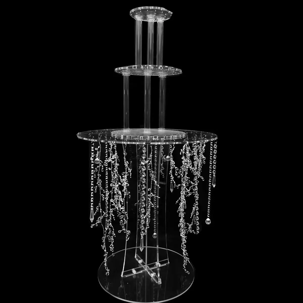 Modern 3-Tier Acrylic Crystal Cake Stand for Weddings - Elegant Display ...