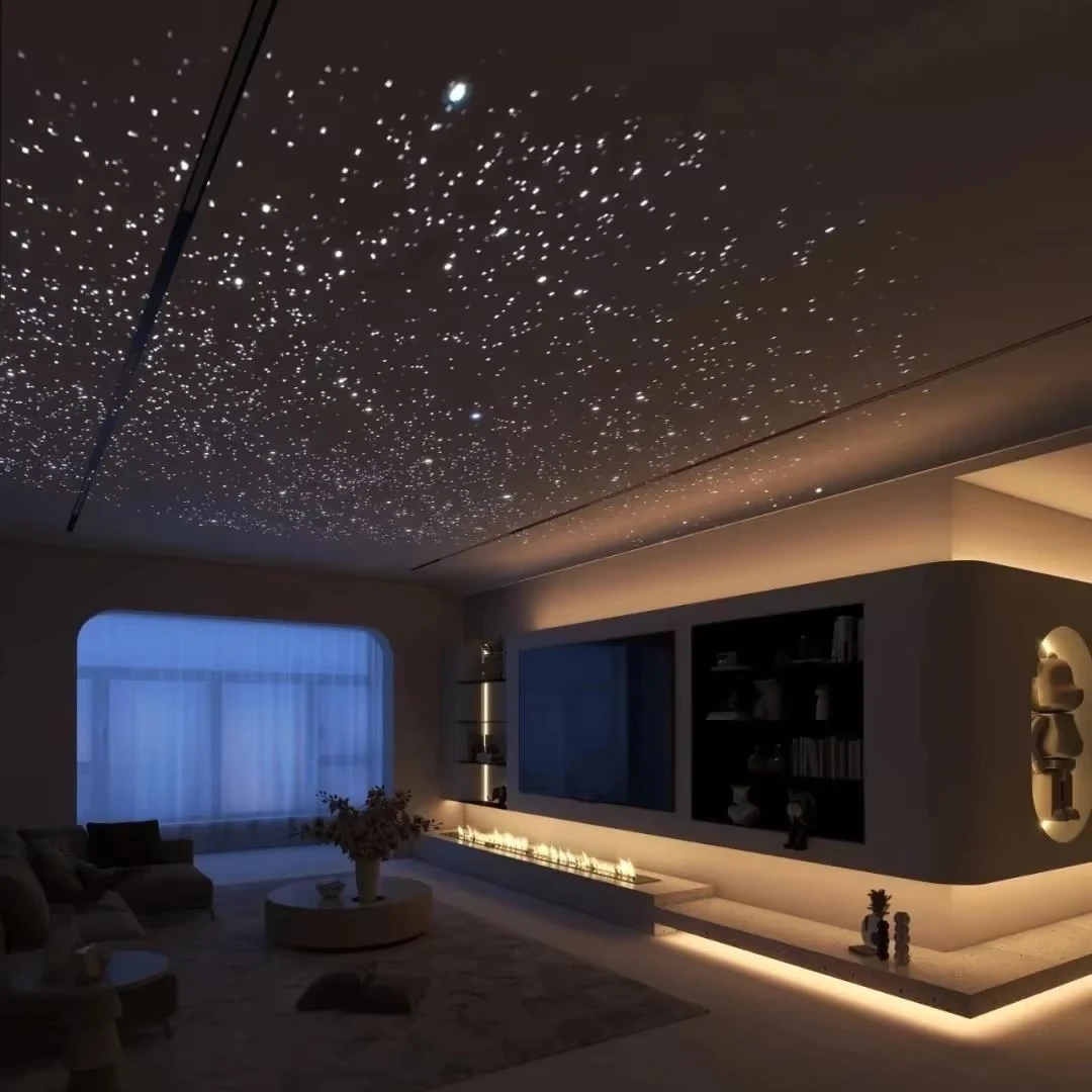 Modern Fiber Optic Rgb Star Ceiling Panels 7 Color Rgb Light For Living ...