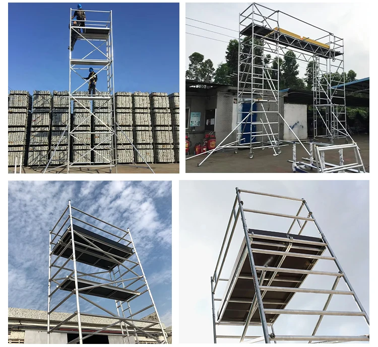 Mobile Scaffold Tower Portable Scaffold Rolling Ladder Work Platform ...