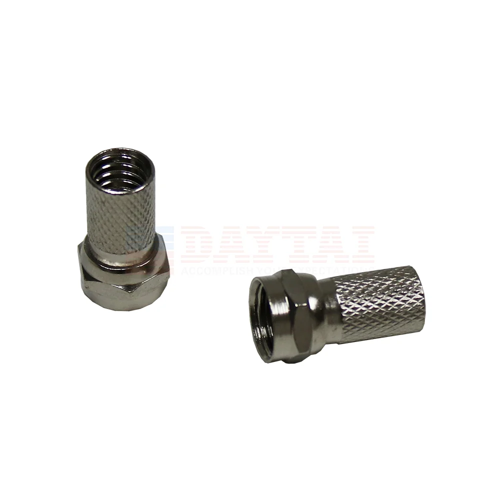 F Male Twist on F Connector for Wire Satellite RG6 Coax RF Metric ...