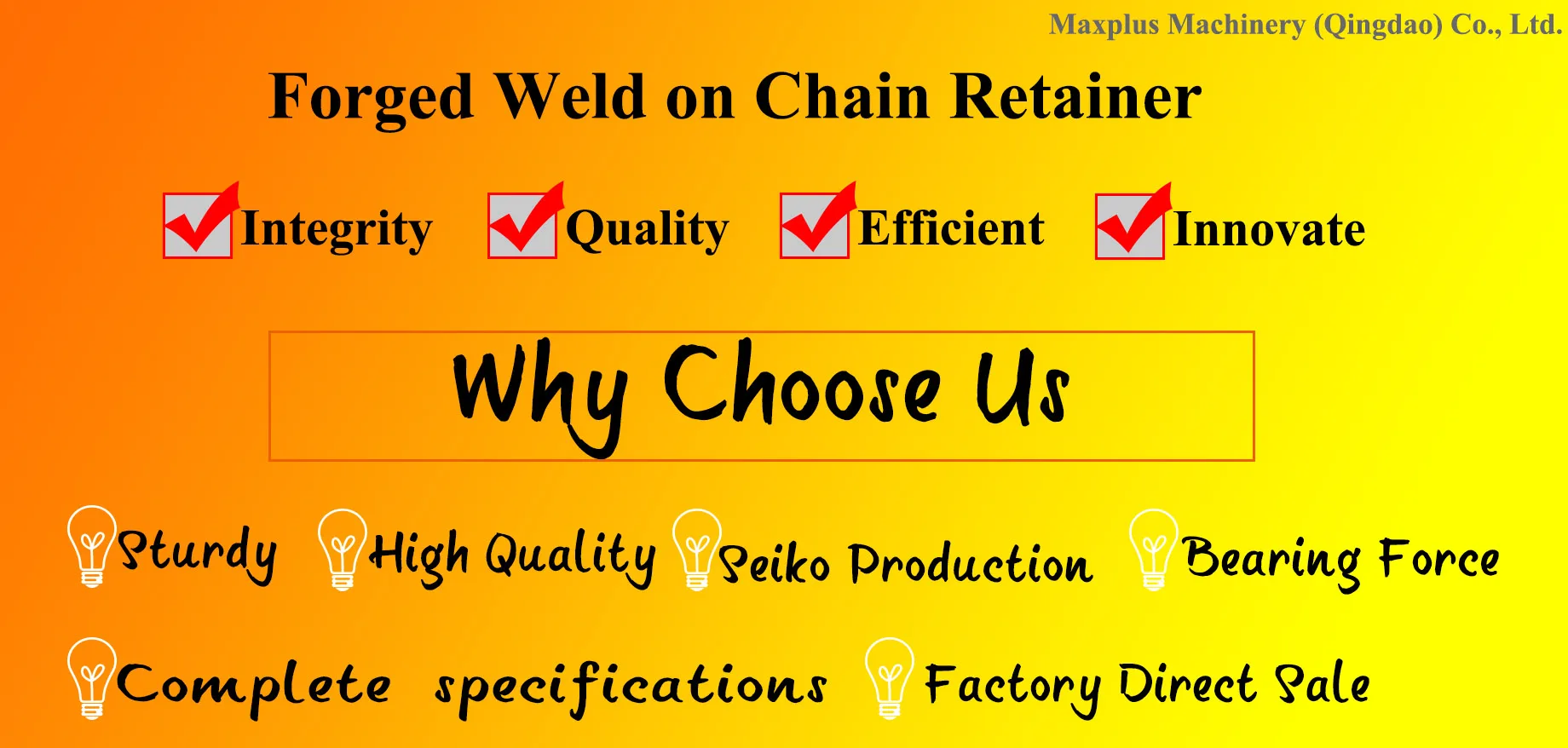 5/16 Inch Forged Weld-on Safety Chain Retainer Hardware