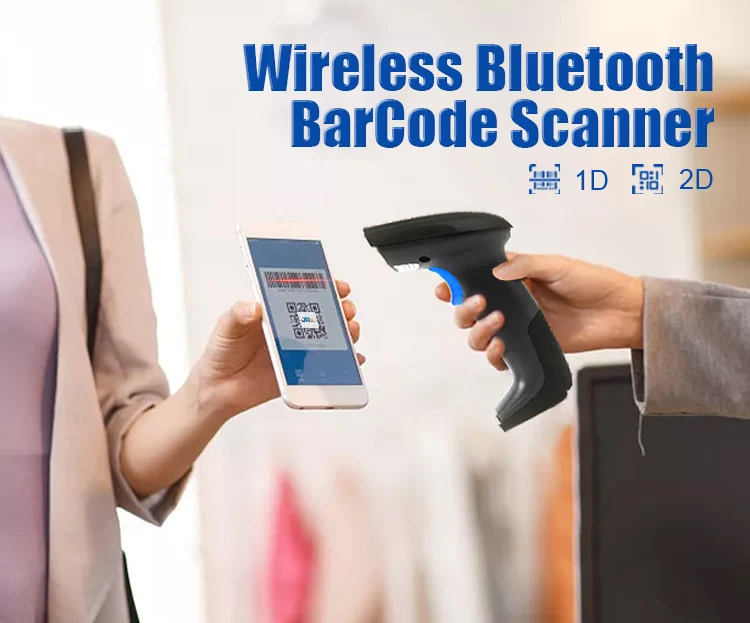 JR 1D 2D Bluetooth Barcode Scanner - Reliable and Affordable