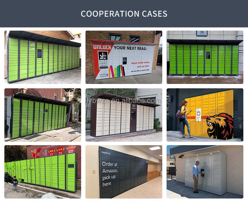 Automated Self-service Parcel Access Lockers Metal Smart Parcel Locker ...