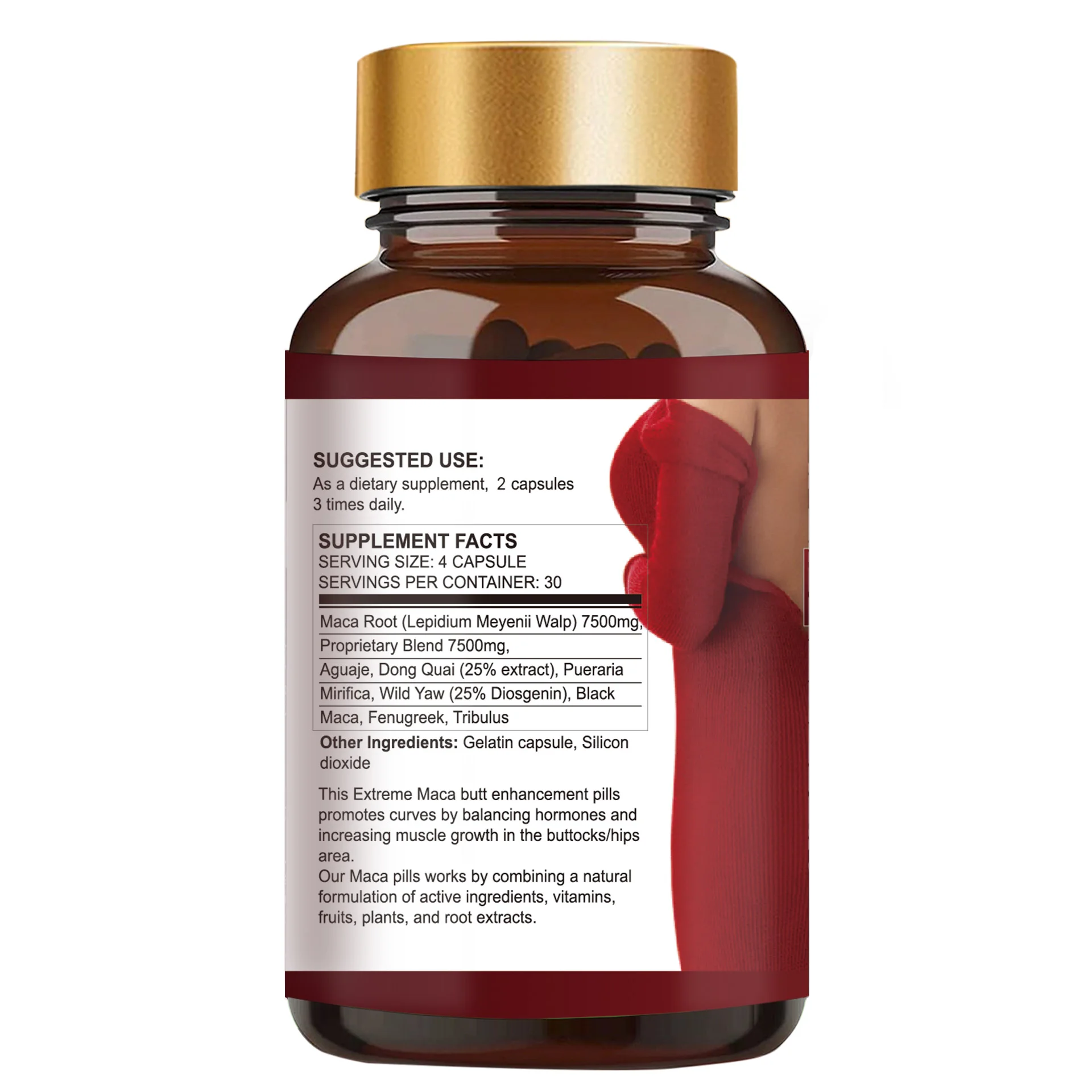 Hip Big Butt Booster Pills - Firming & Energy Supplements
