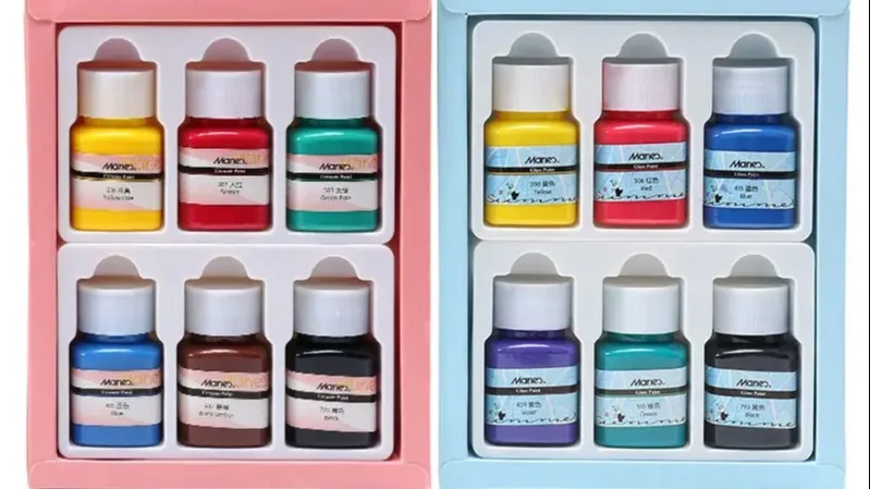 Maries 30ml 6 Colours Glass Ceramic Paint Set Diy Acrylic Paint For ...