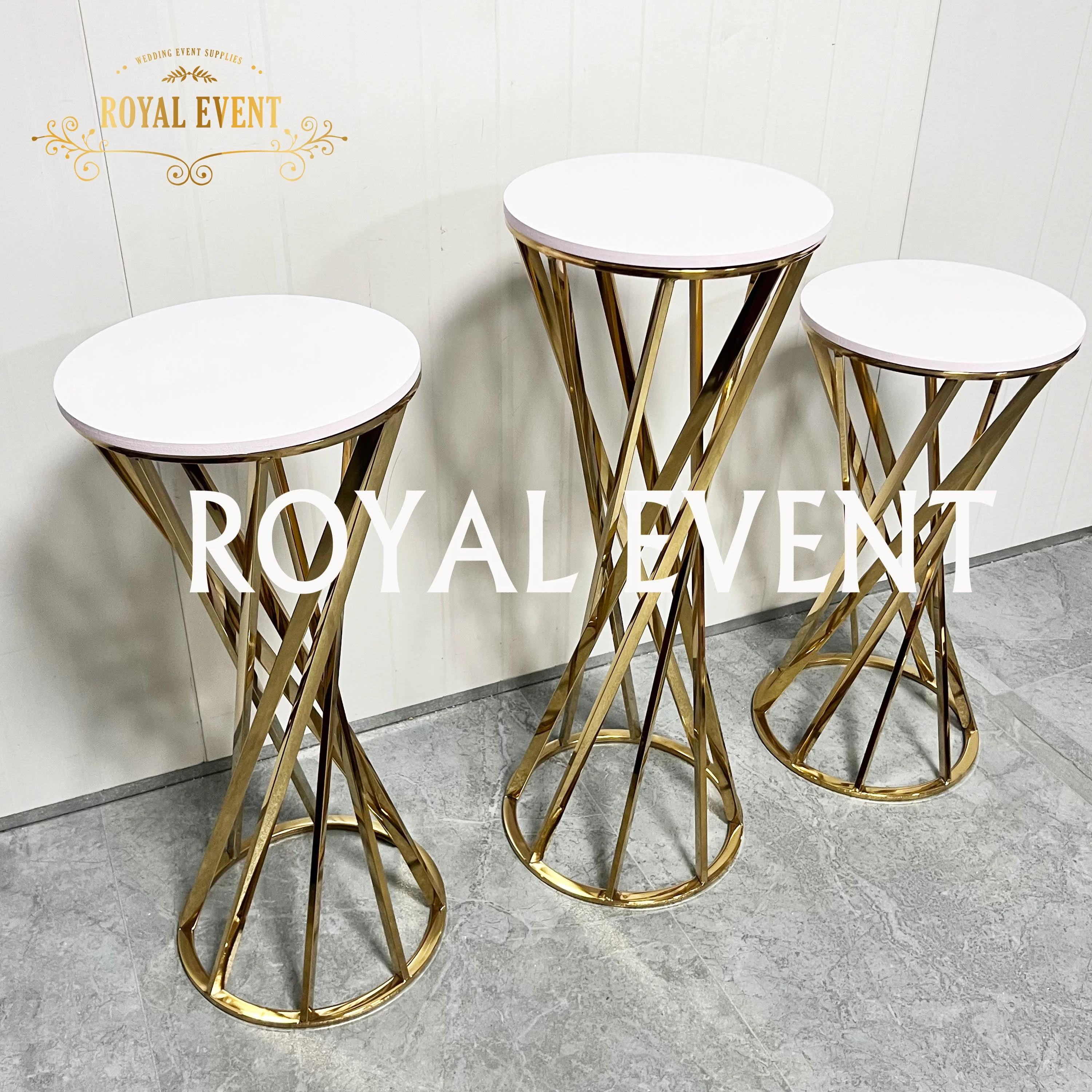 Stainless Steel Plinth Stand - Elegant Wedding Decoration