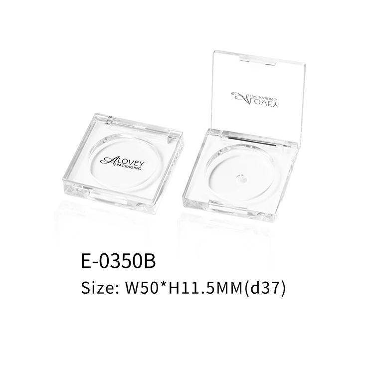 Wholesale Transparent Square Empty Makeup Compact Powder Container 37mm ...