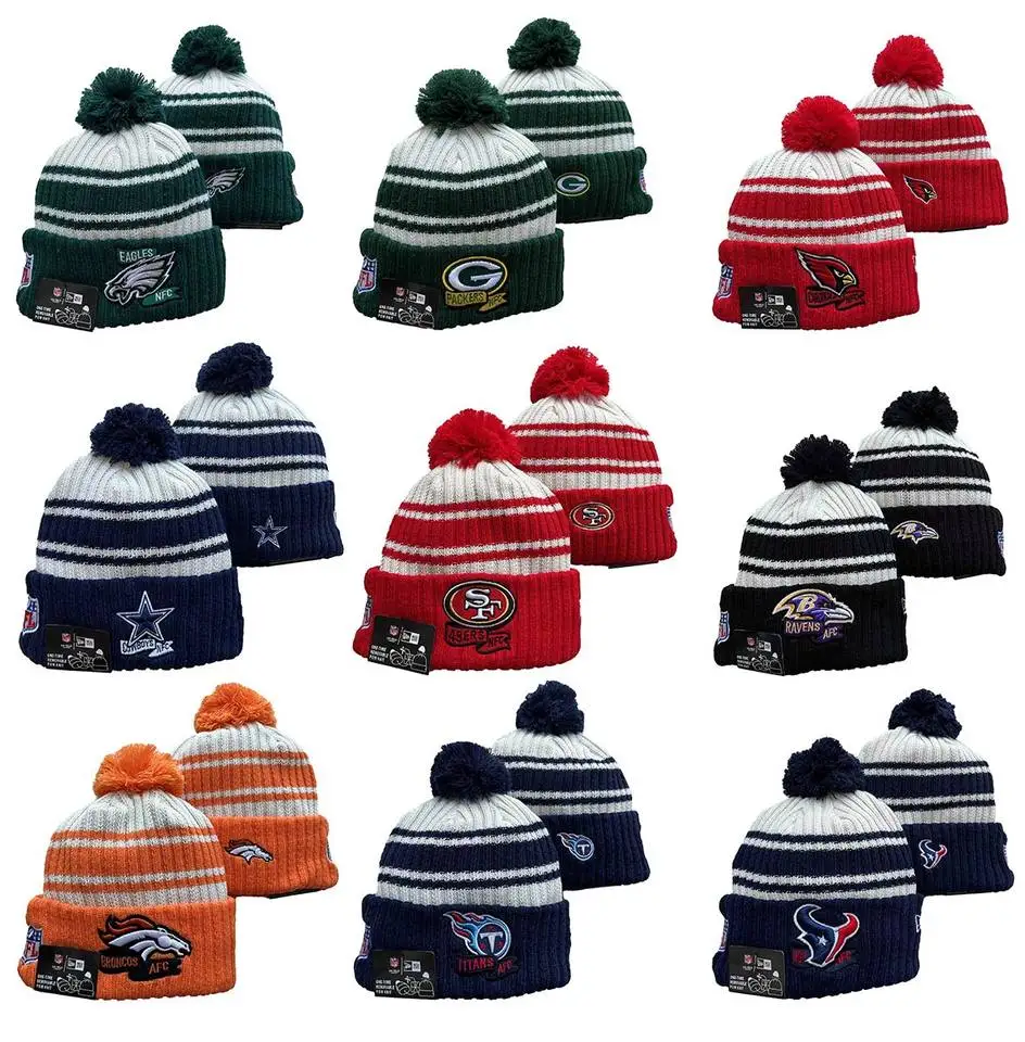 Huayi Latest Design Usa American 32 Football Teams Nfl Winter Beanie ...