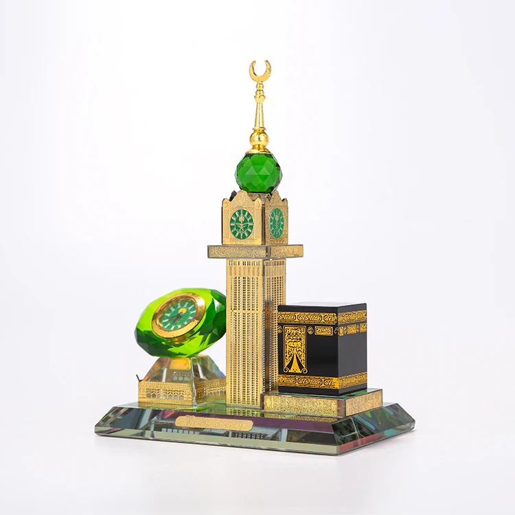 Islamic Muslim Souvenirs Gifts Mecca Makkah Royal Crystal Glass Clock ...