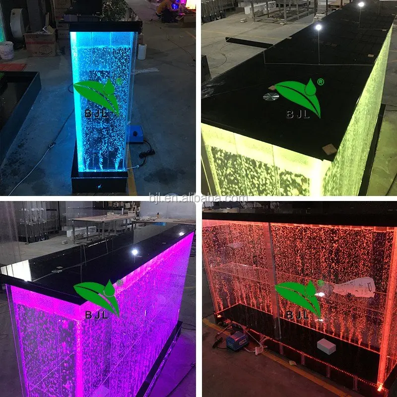 Modern LED Lighting Aquarium Bubble Wall Bar Counter - Stylish Bar ...