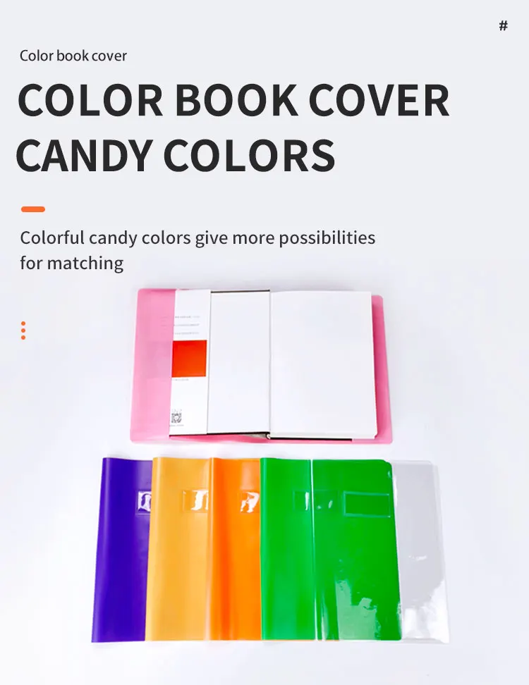 Factory Waterproof Book Cover Custom Colorful Book Cover Plastic Book ...
