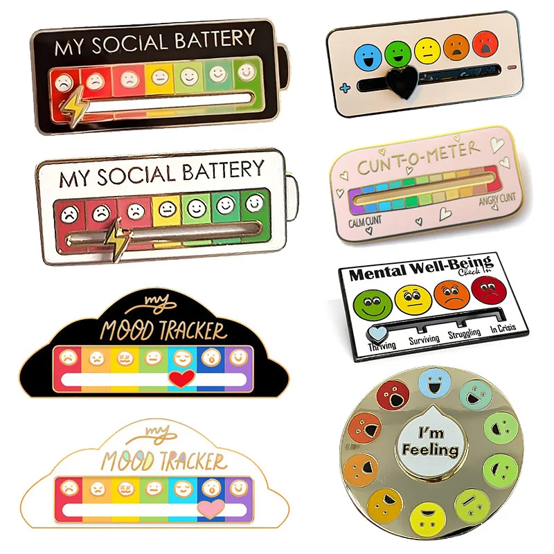 Funny Enamel Pin My Social Battery Lapel Pin Move To The Mood As You ...