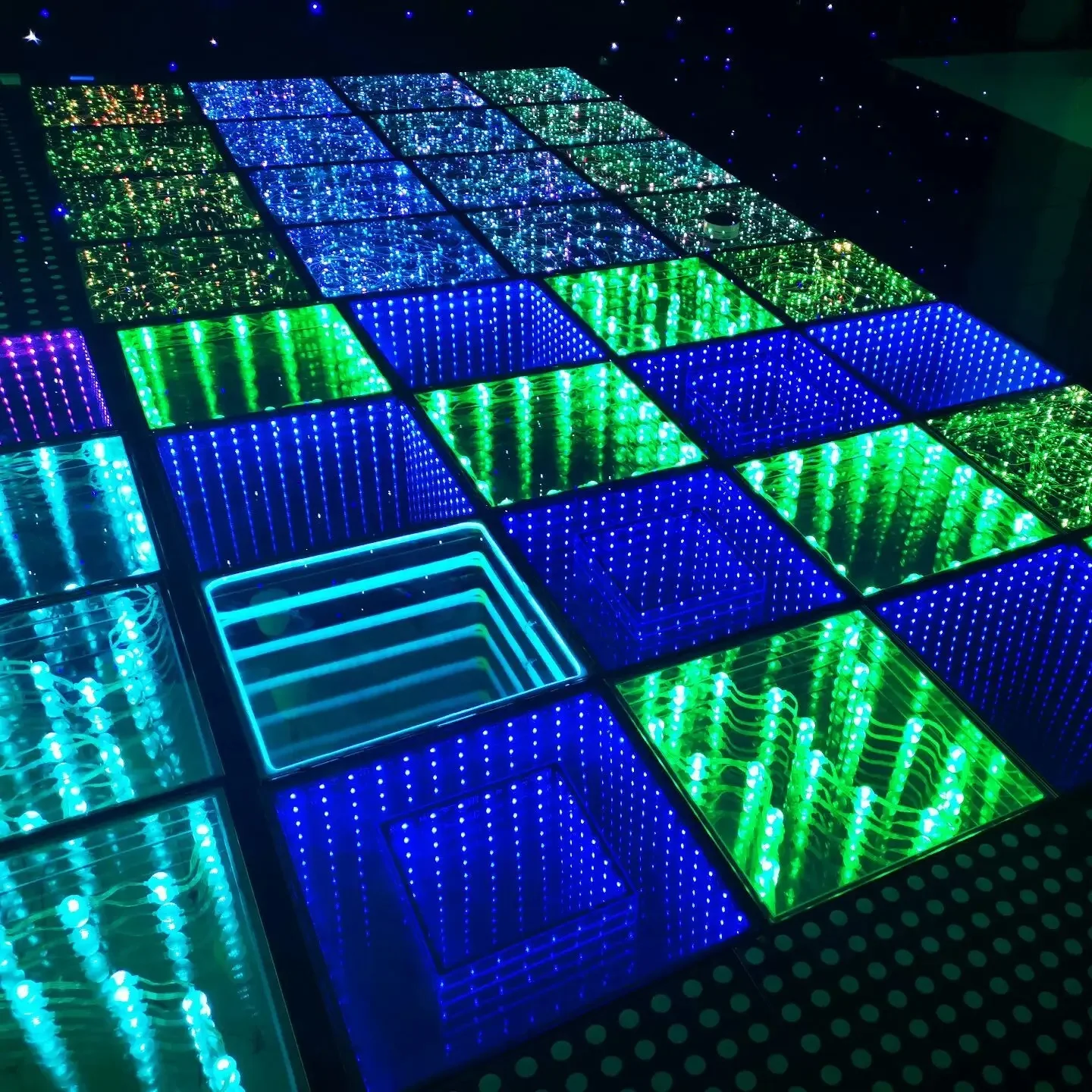 Outdoor Interactive Props Rgb Light Led Dance Floor Tiles Magnetic With ...