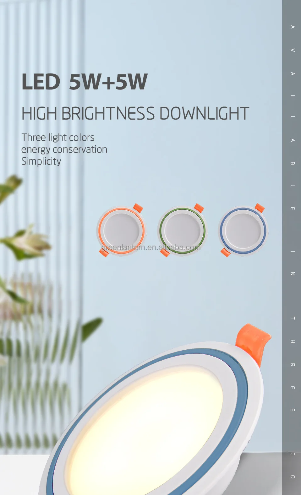 Economical AC220V 10W Recessed LED Ceiling Lights 3 Colors Downlights ...