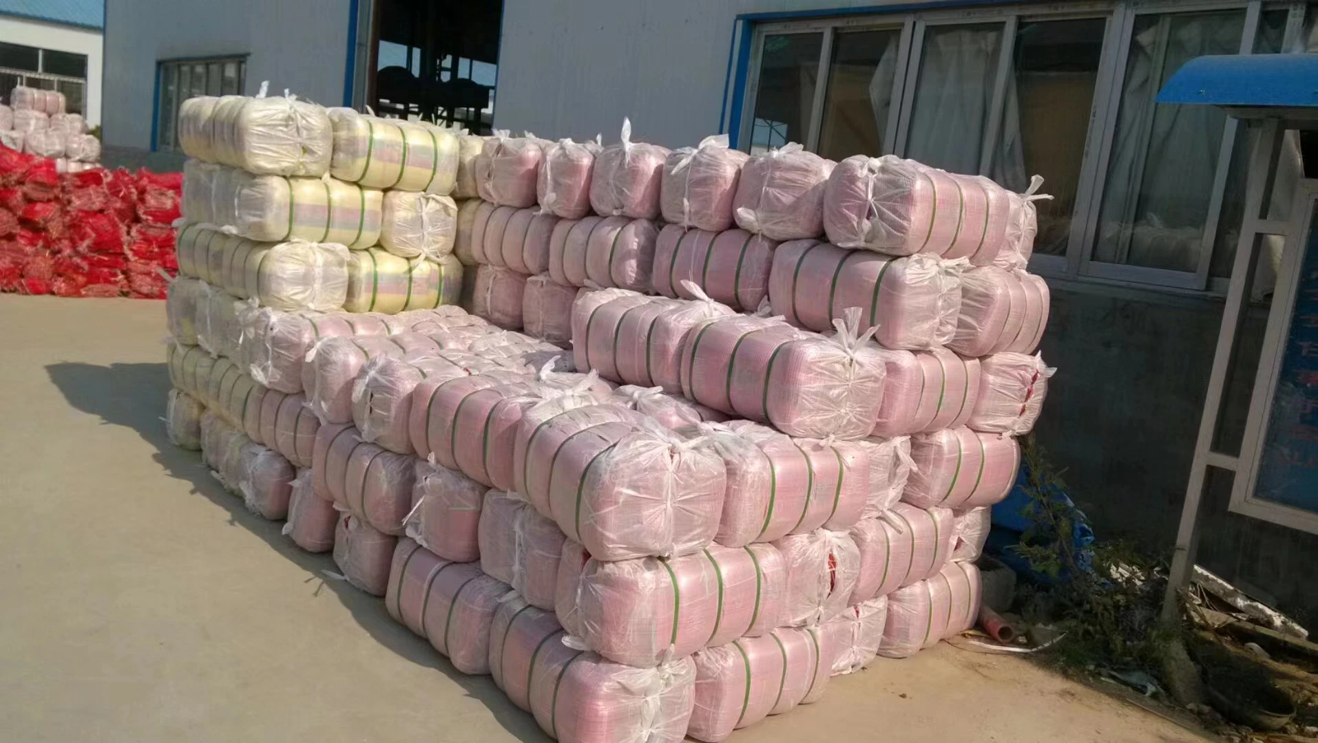 Labeled Onion Mesh Bag Plastic Red Pp Tubular Woven Net Mesh Bags For ...