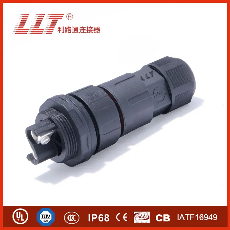 Pa66 2pin Female Panel Mount Llt Circular Electrical Waterproof M29 ...