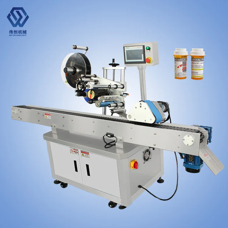 Table Horizontal Round Bottle Labeling Machine Automatic Scratch Label ...