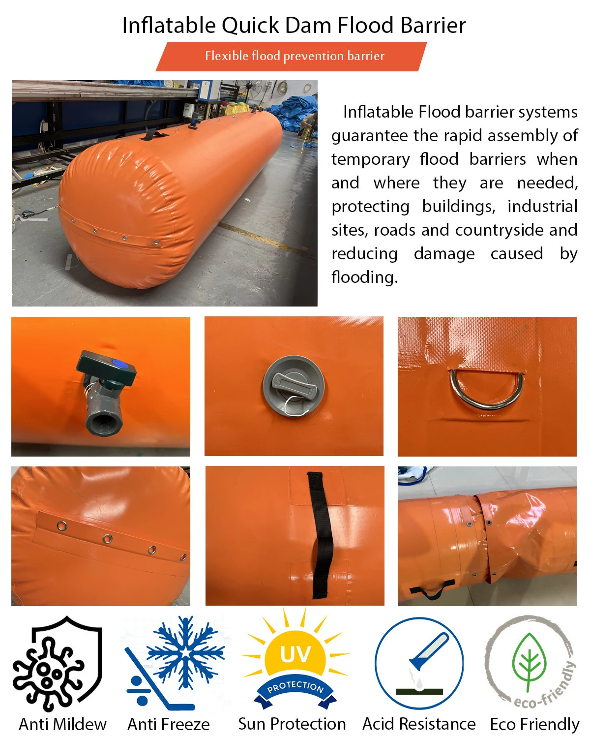 Litong Dam Easy Inflation Flood Control Barrier - Anti Flood