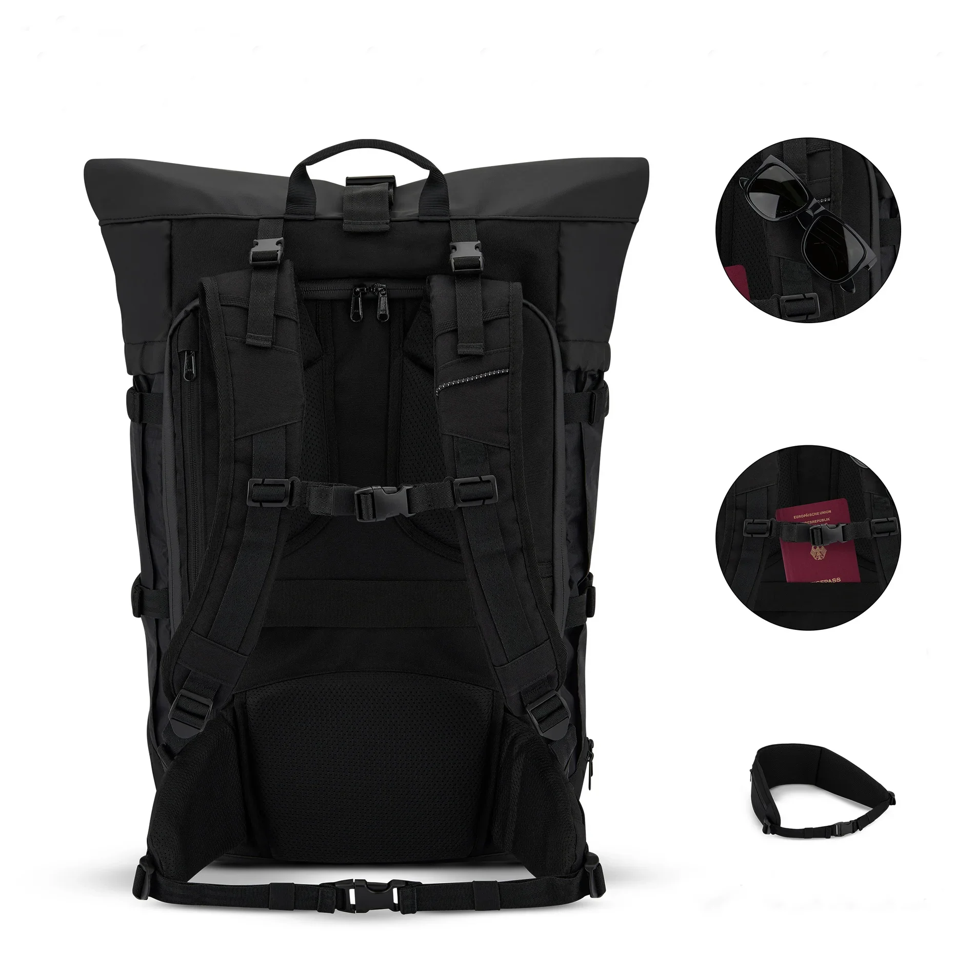 Multi-Compartment Expandable Convertible LAPTOP Bag Travel Backpack ...