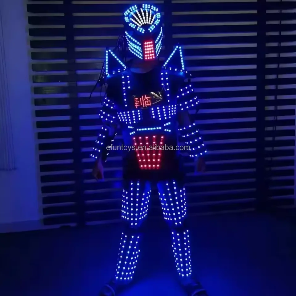 Efun LED RGB Light-Up Robot Suit Stage Dance Costume Full-Color Smart ...