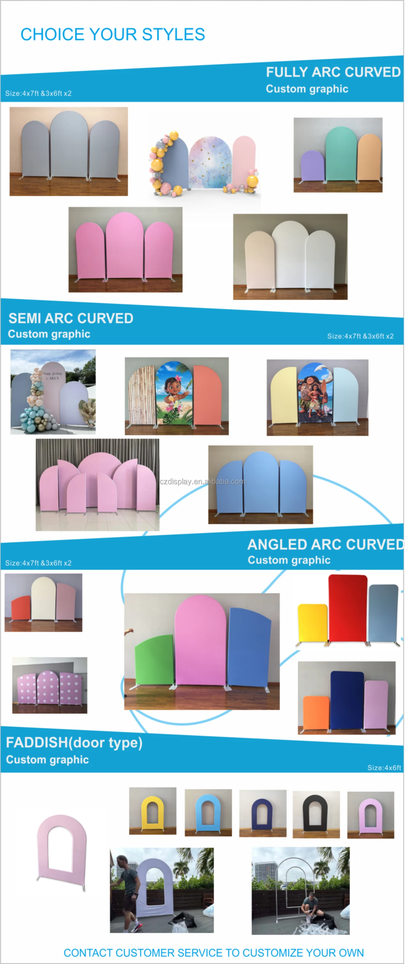 Custom Wedding Backdrop Arch Party Background Aluminum Arch Backdrop ...