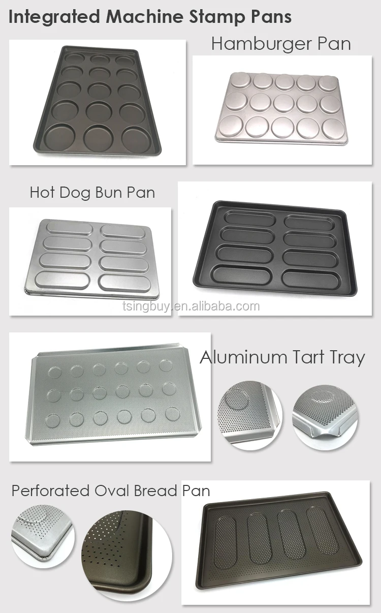 3.5/4/5 Inch Arc Bottom Burger Bun Pan - Non-Stick Baking Tray