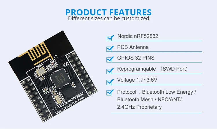 Holyiot Nrf52832 Module Supplier Ble Beacon Temperature And Humidity Sensor Iot Ibeacon Module ...