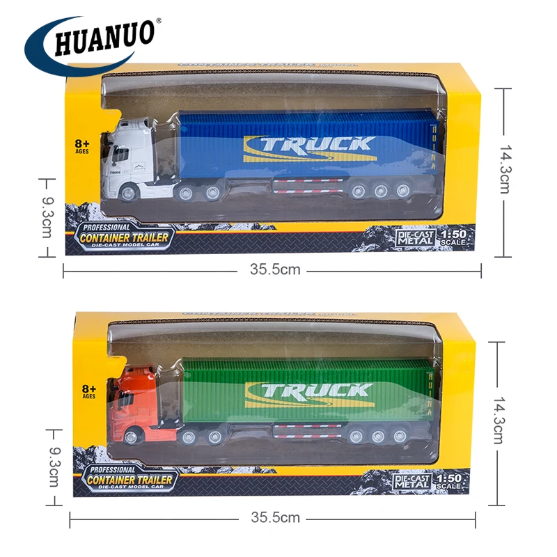 Mini Semi Alloy Container Truck Static Model Toy 1/50scale Diecast ...