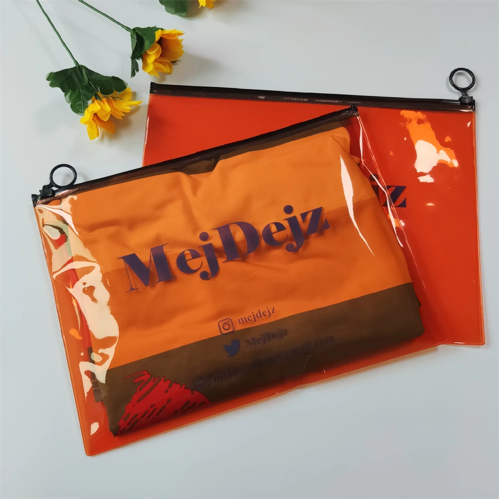 Custom Clothing Packaging Bag Brand Logo Reusable Frosted Ziplock Black ...