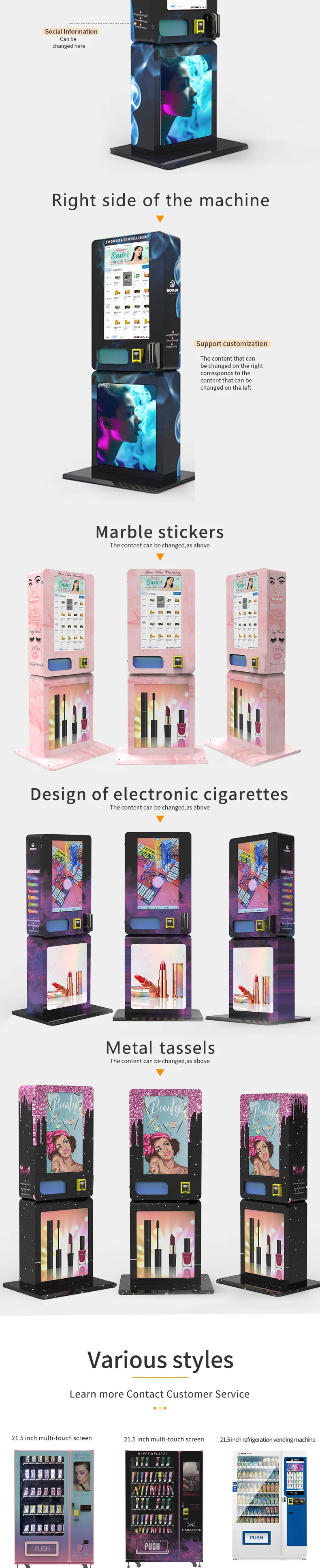 Oem Indoor 32" Digital Touch Screen Wall-mounted Vending Machines With ...