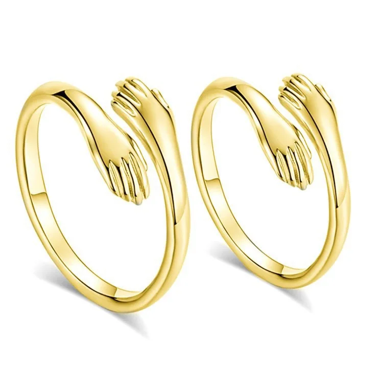 Fashion Designer Women Jewelry Hug Open Ring For Girls - Buy Hug Ring ...