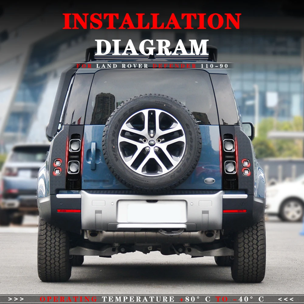 Rear LED Tail Light for Land Rover Defender L663 2020-2022