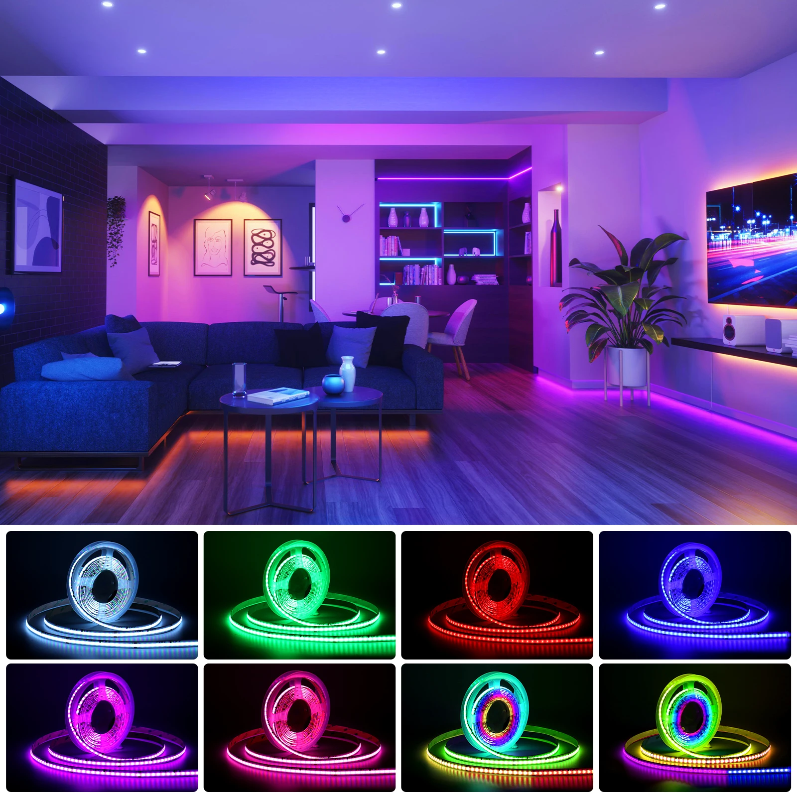 Surmountor COB Led Strip Light - 420 Led/m RGB RGBIC 12v 24v