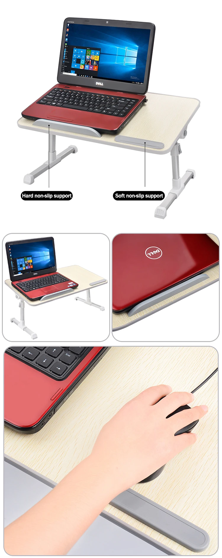Adjustable Mini Laptop Cooling Stand Lap Desk Foldable Standing Gaming ...