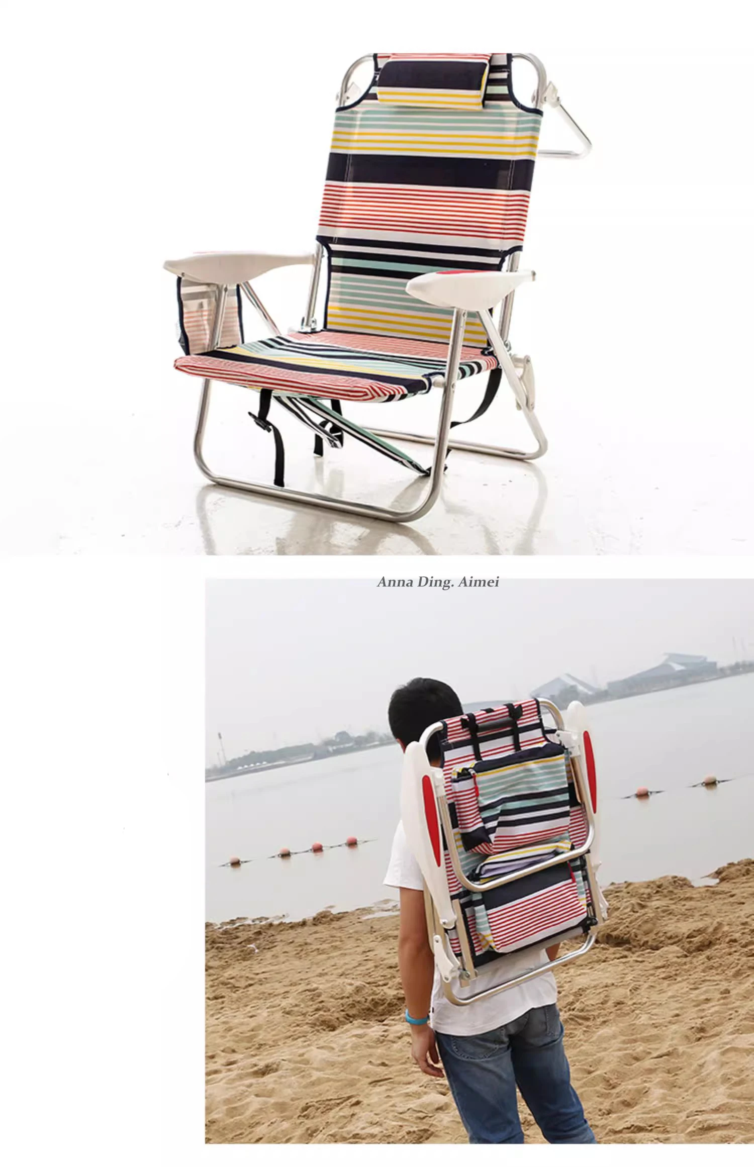 Wholesale Portable Backpack Folding Aluminum Beach Lounge Chair Outdoor ...
