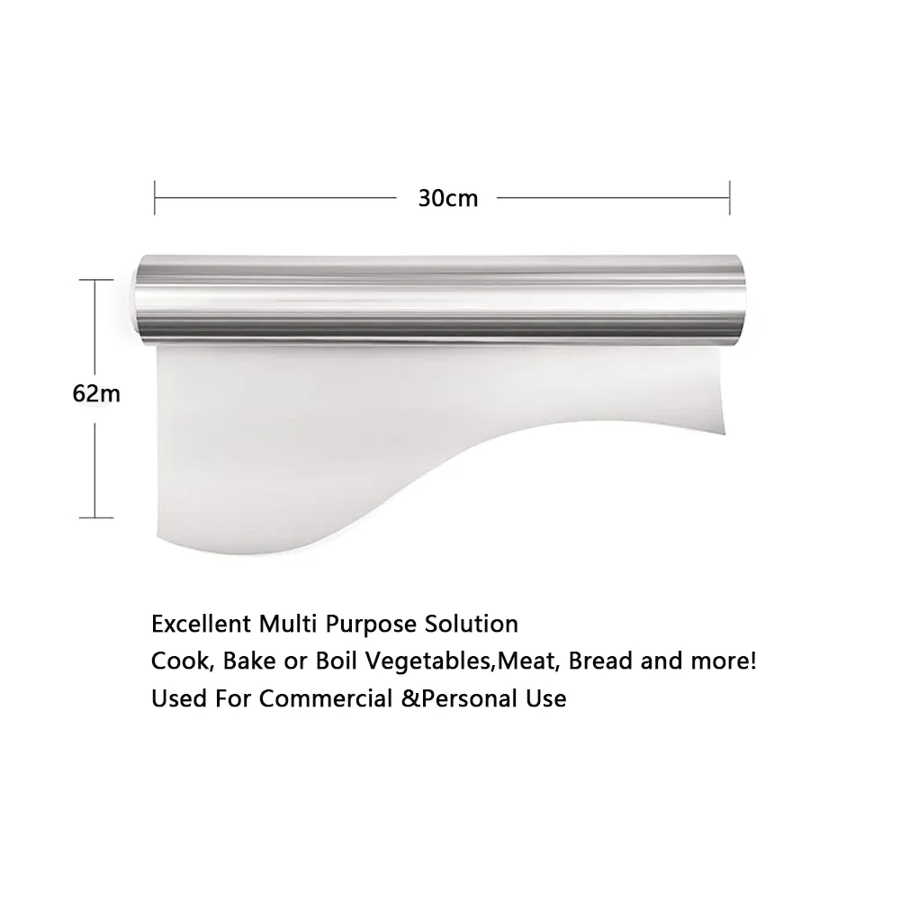 Heavy Duty 30cm Width Aluminium Foil Roll With Perfect Sheet Cutter ...