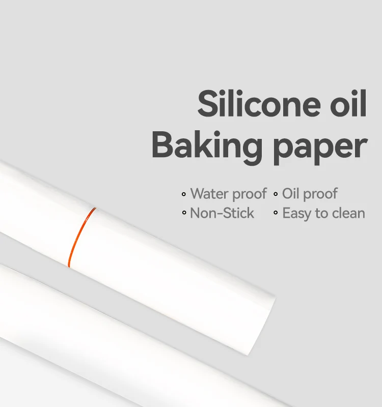 Food Grade White Silicone Oil Paper Roll Baking Household Oven Paper ...