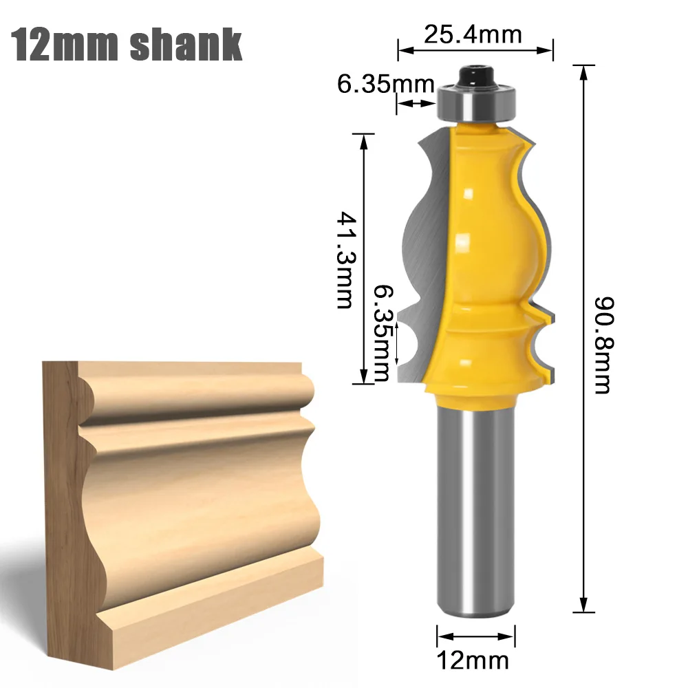 12mm 1/2inch 8mm Shank Router Bit - Alluse Woodworking Tools