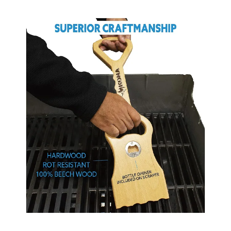 Durable Wooden Bbq Scraper For Grill Grate - Buy Bbq Scraper,Wood Grill ...