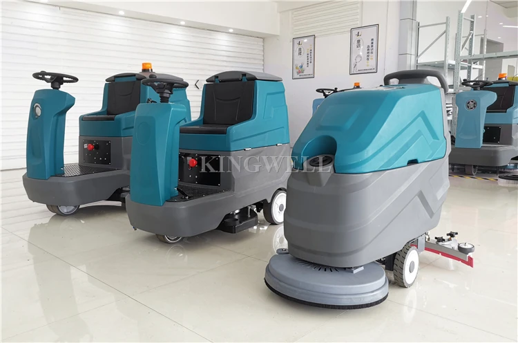 Kw-860 Electric Floor Scrubber Ride On Cleaning Machine For Supermarket ...