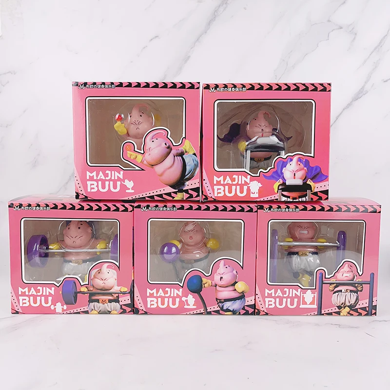 5 Styles Dbz Fitness Majin Buu Anime Action Toy Figures Model Pvc Doll ...