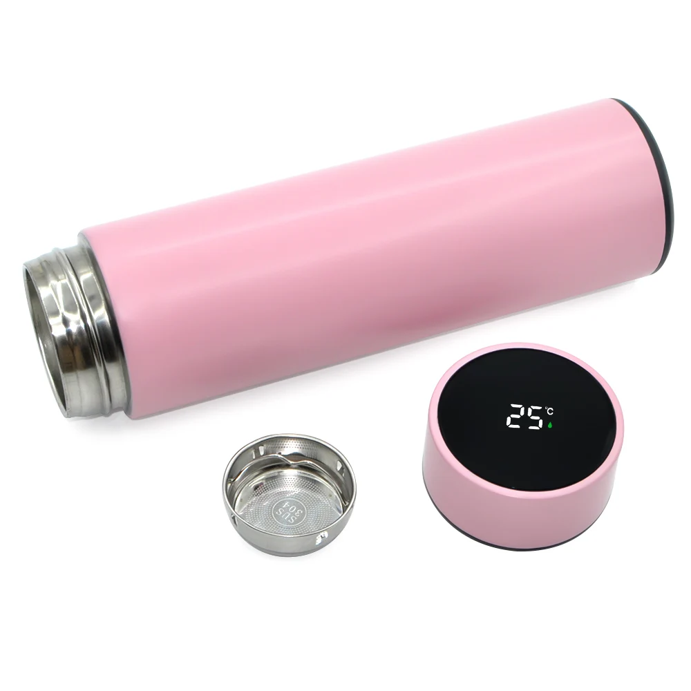 500ml Stainless Steel Thermos With Touch Sensor Led Digital 170z Smart ...