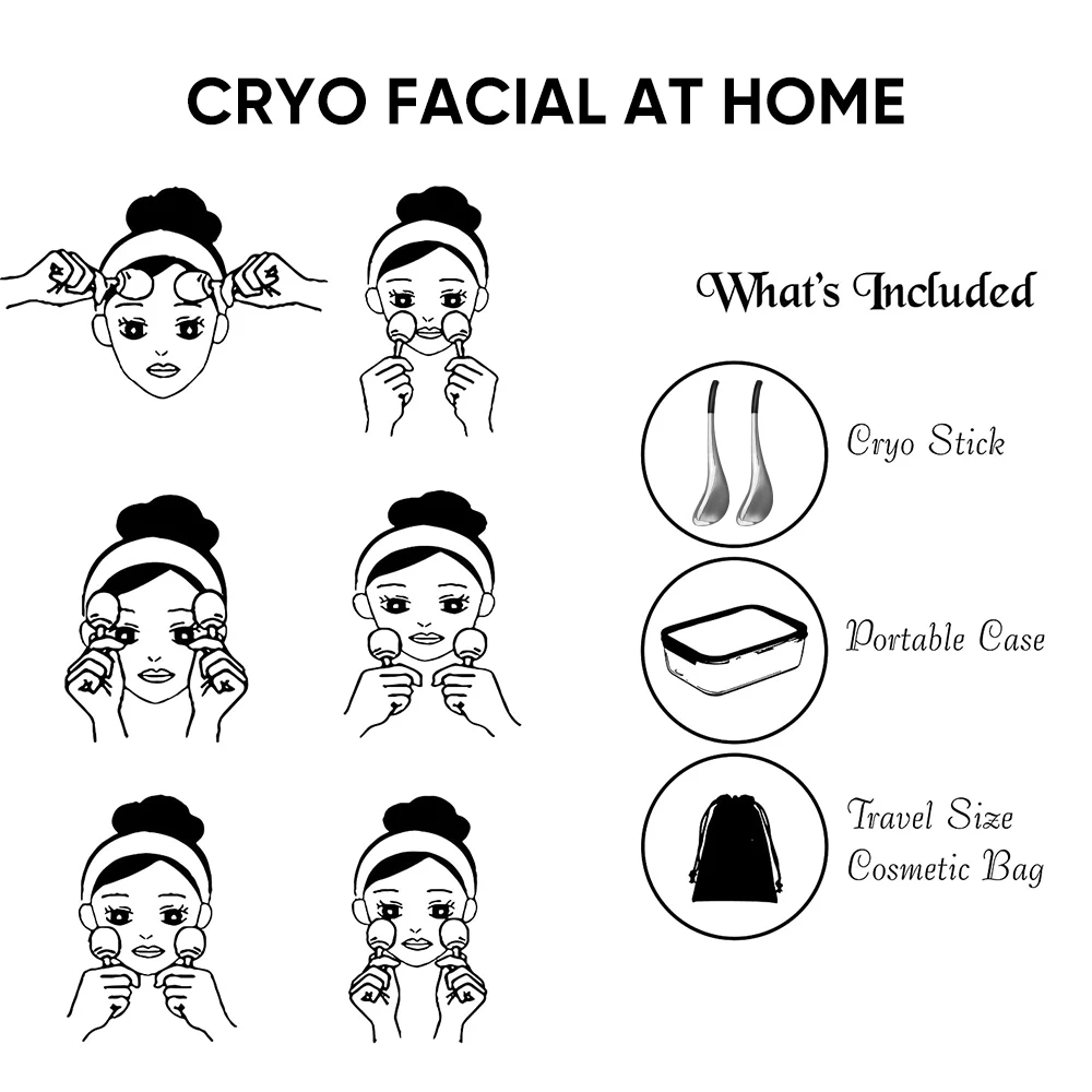 Metal Cryo Wand Tools - Eco-Friendly Facial Massagers