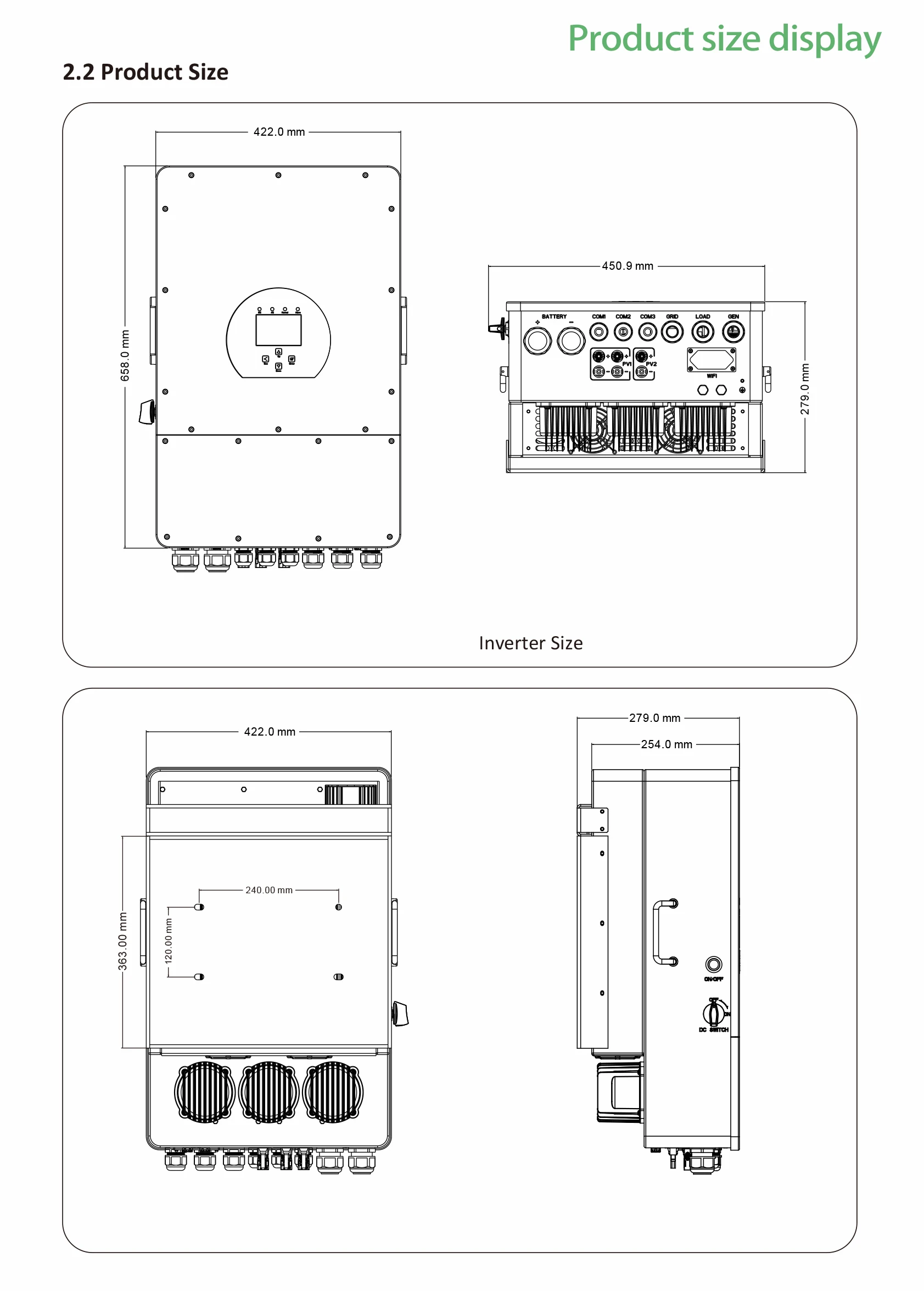 Deye Grid off Grid Inverter SUN 12KW - Efficient Solar Power