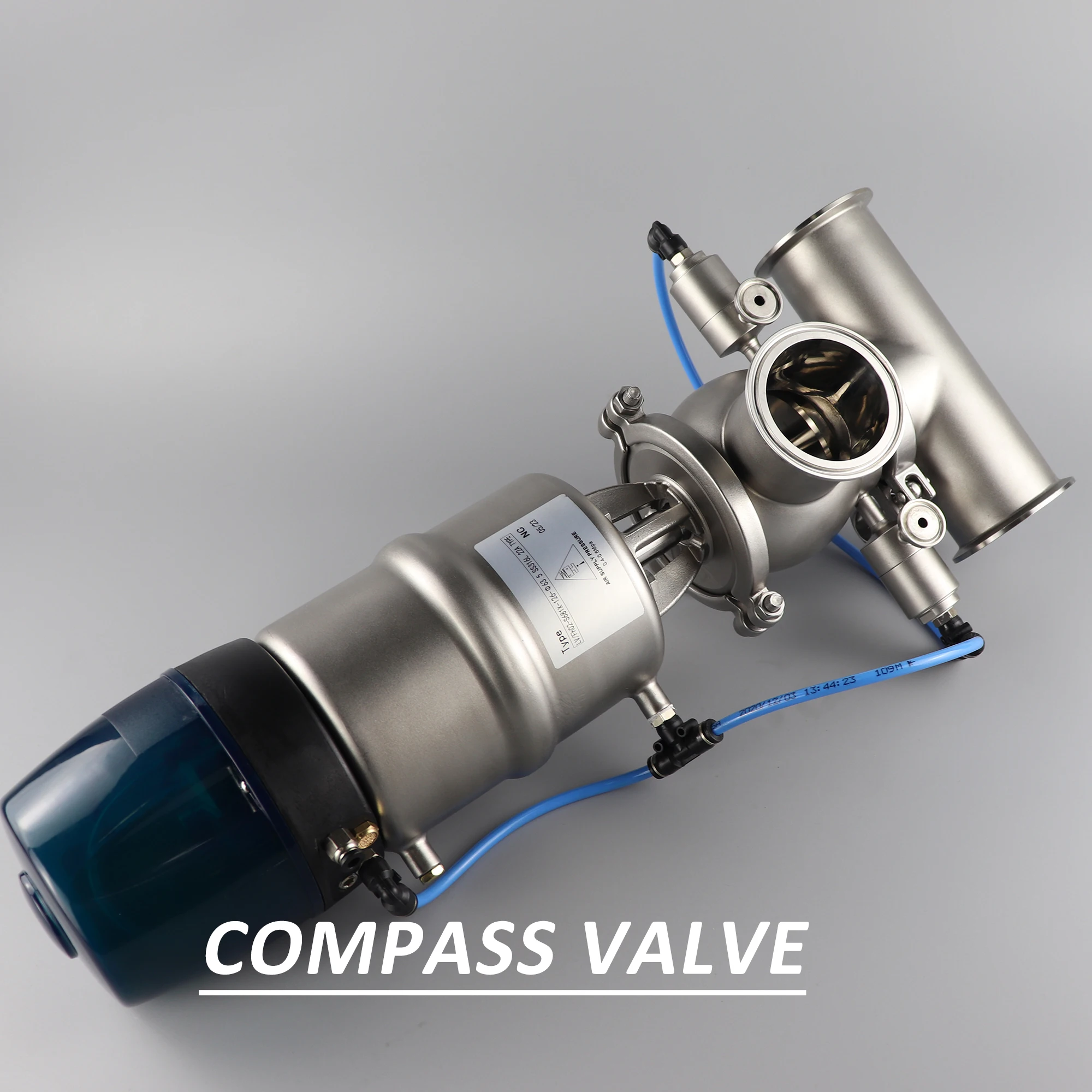Food Grade Diverter Control Valve Sanitary Stainless Steel 316L Mix ...