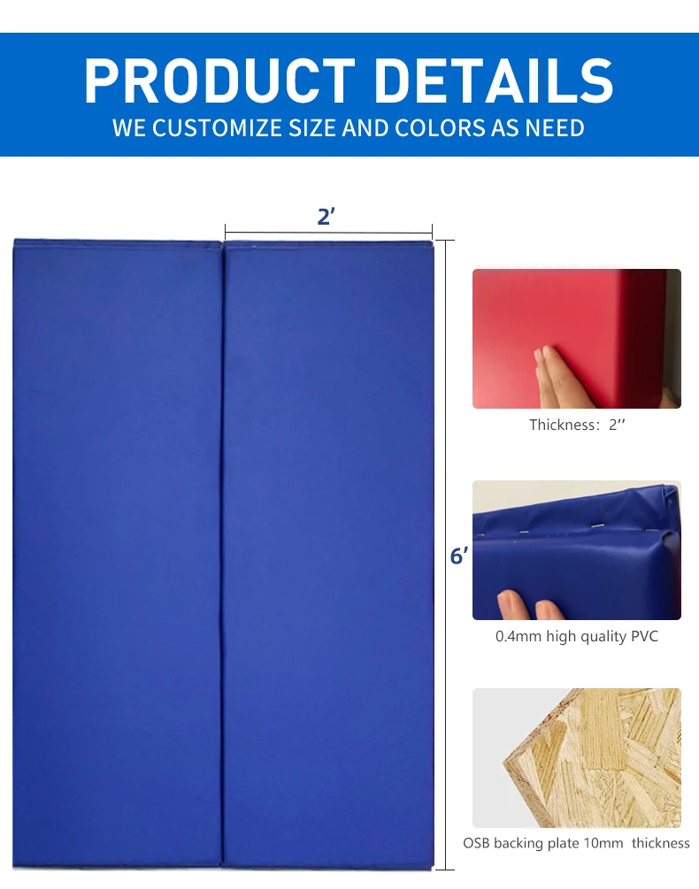 Customize Colors And Size High Impact Foam Cushion Wall High Quality ...