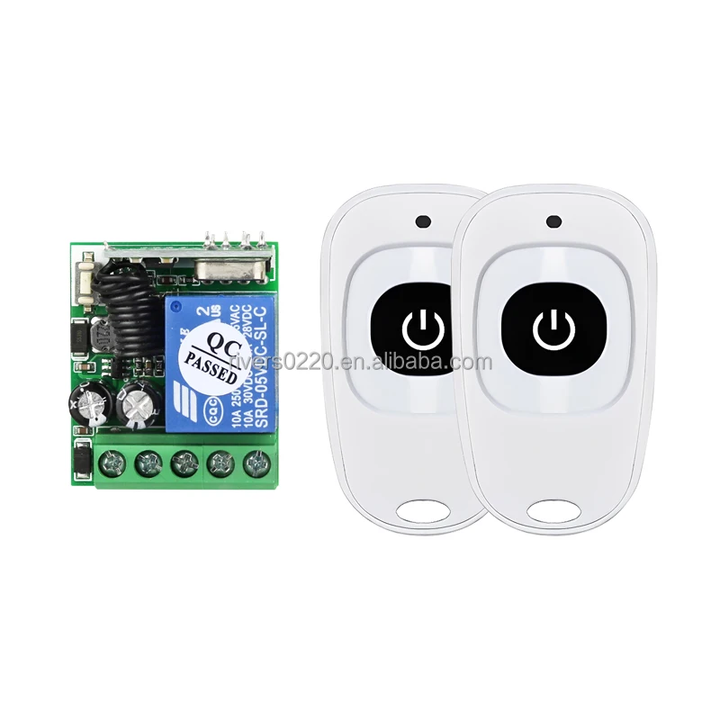 Universal RF Remote Control with 1 Button and 433 MHz DC 12 V 1 Channel ...