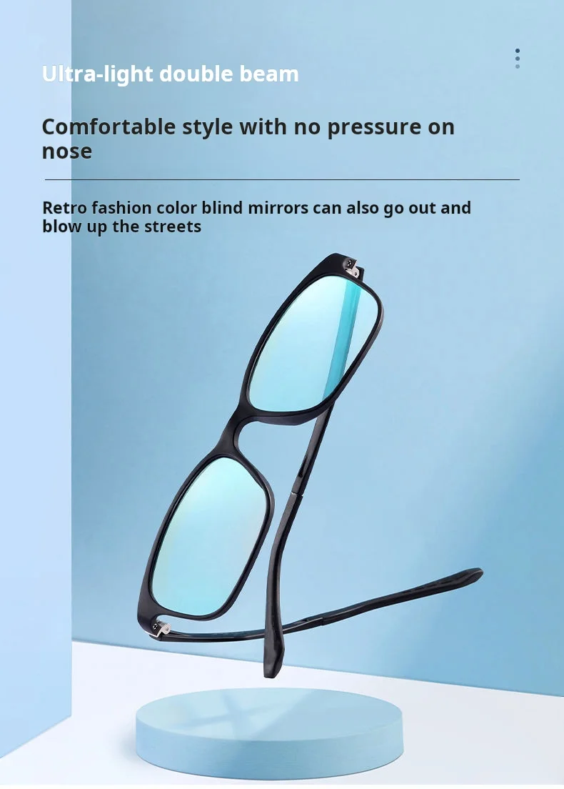 Male Colorless Transparent Myopia New Full-frame Colorblind Glasses ...