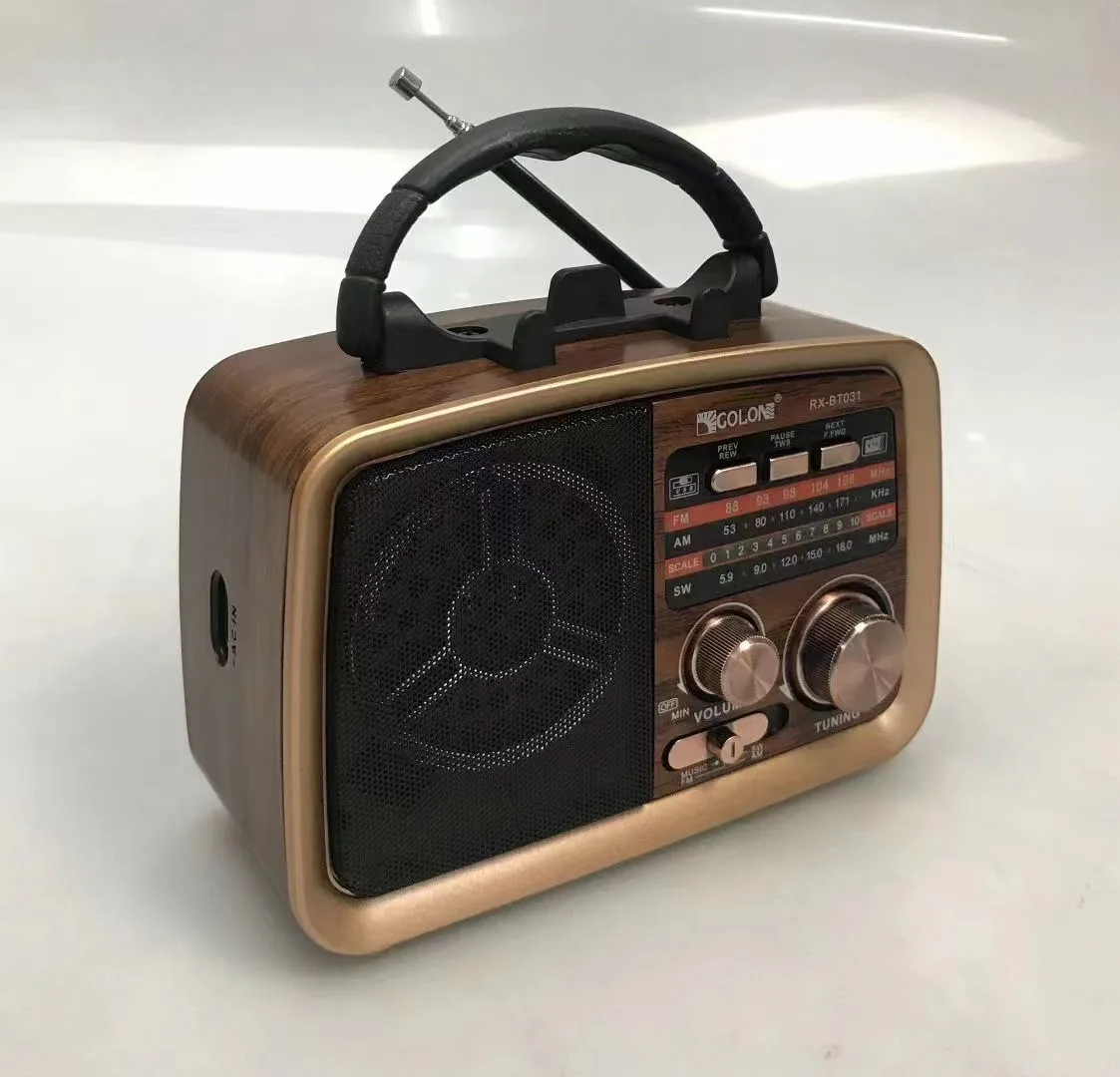 GOLON RX-BT031 Portable FM/AM/SW Radio with Bluetooth Speaker ...