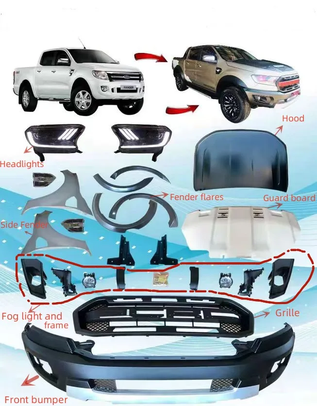 Hot Sale Body Kit Including Head Light Bumper Grille Year 2016 Upgraded ...